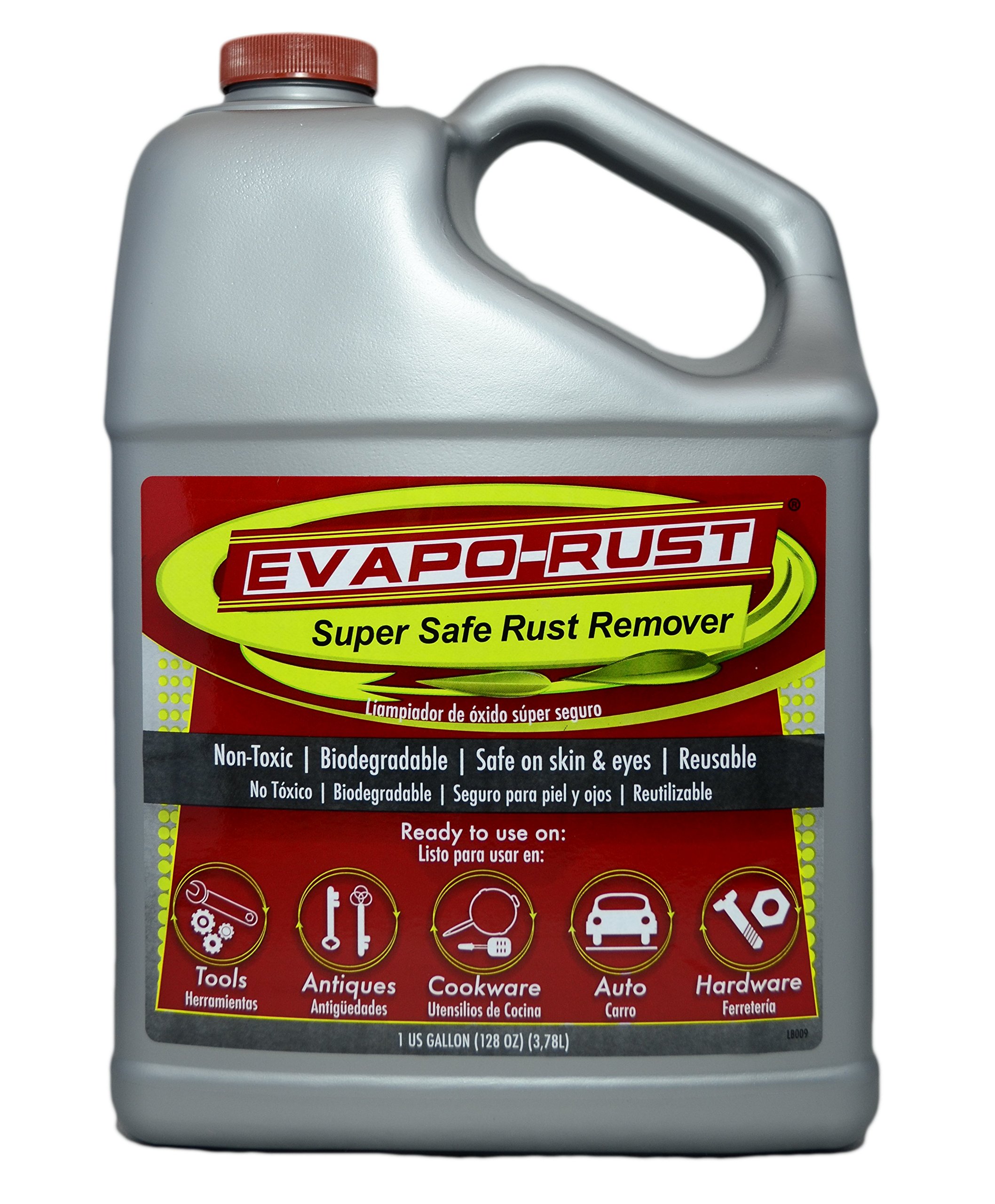 Corroseal Water-Based Rust Converter Metal Primer (1 Gallon) and Evapo-Rust ER012 Super Safe Non Toxic Rust Remover (128 oz.)