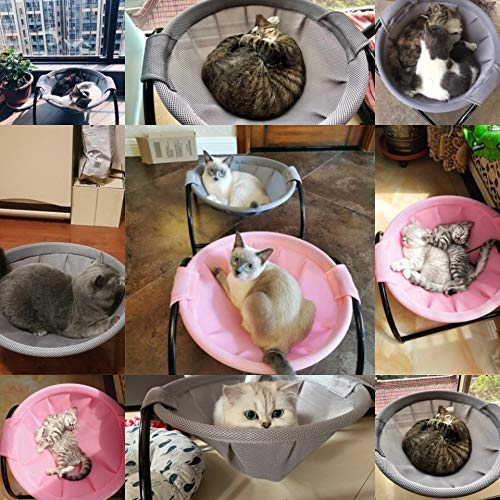 JUNSPOW Cat Bed Dog Bed Pet Hammock Bed Free-Standing Cat Sleeping Cat Bed Cat Supplies Pet Supplies Whole Wash Stable Structure Detachable Excellent Breathability Easy Assembly Indoors Outdoors