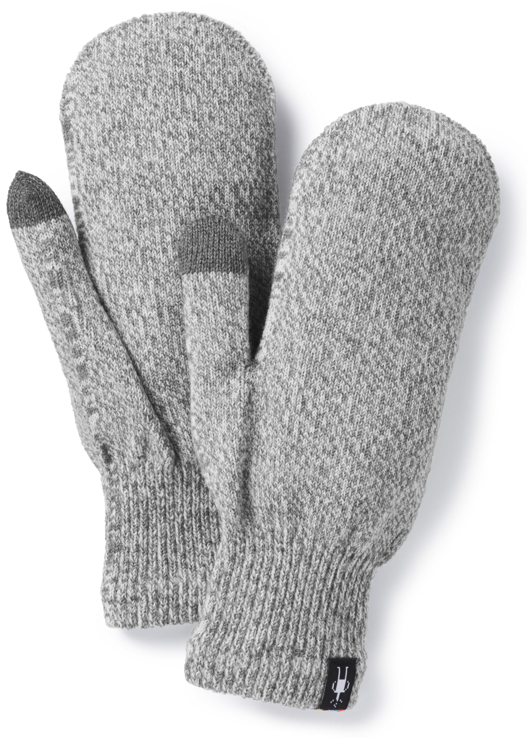 Smartwool Knit Mitt | Merino Wool Touchscreen Winter Mitts For Men and Women, Light Gray Heather, Large