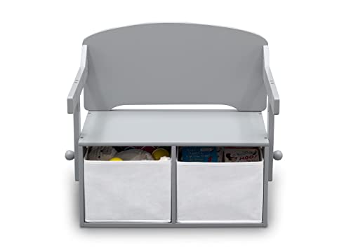 Delta Children MySize Kids Convertible Activity Bench - Greenguard Gold Certified, Grey
