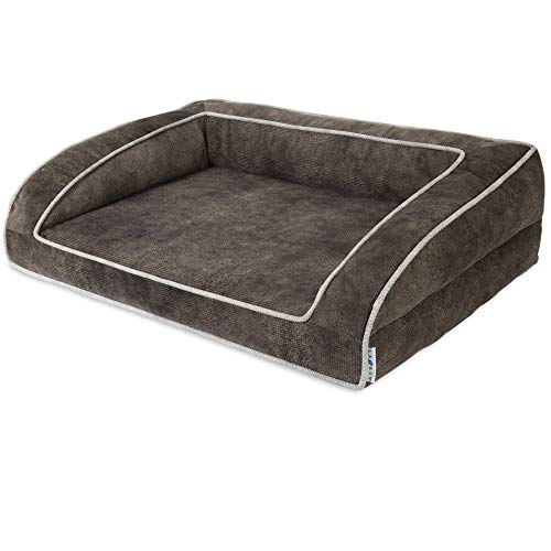 Petmate La-Z-Boy Duke Orthopedic Sofa Dog Bed, Mocha, 37" x 28"