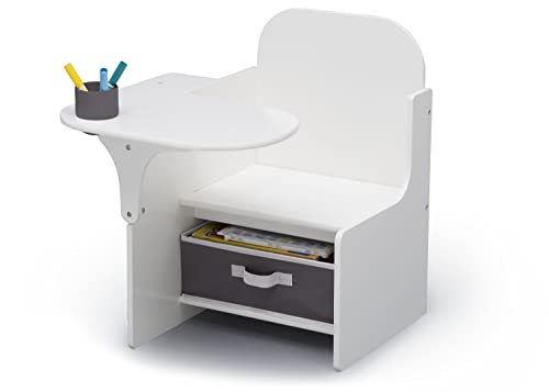 Delta Children MySize Chair Desk with Storage Bin - Greenguard Gold Certified, Bianca White