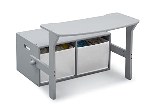 Delta Children MySize Kids Convertible Activity Bench - Greenguard Gold Certified, Grey