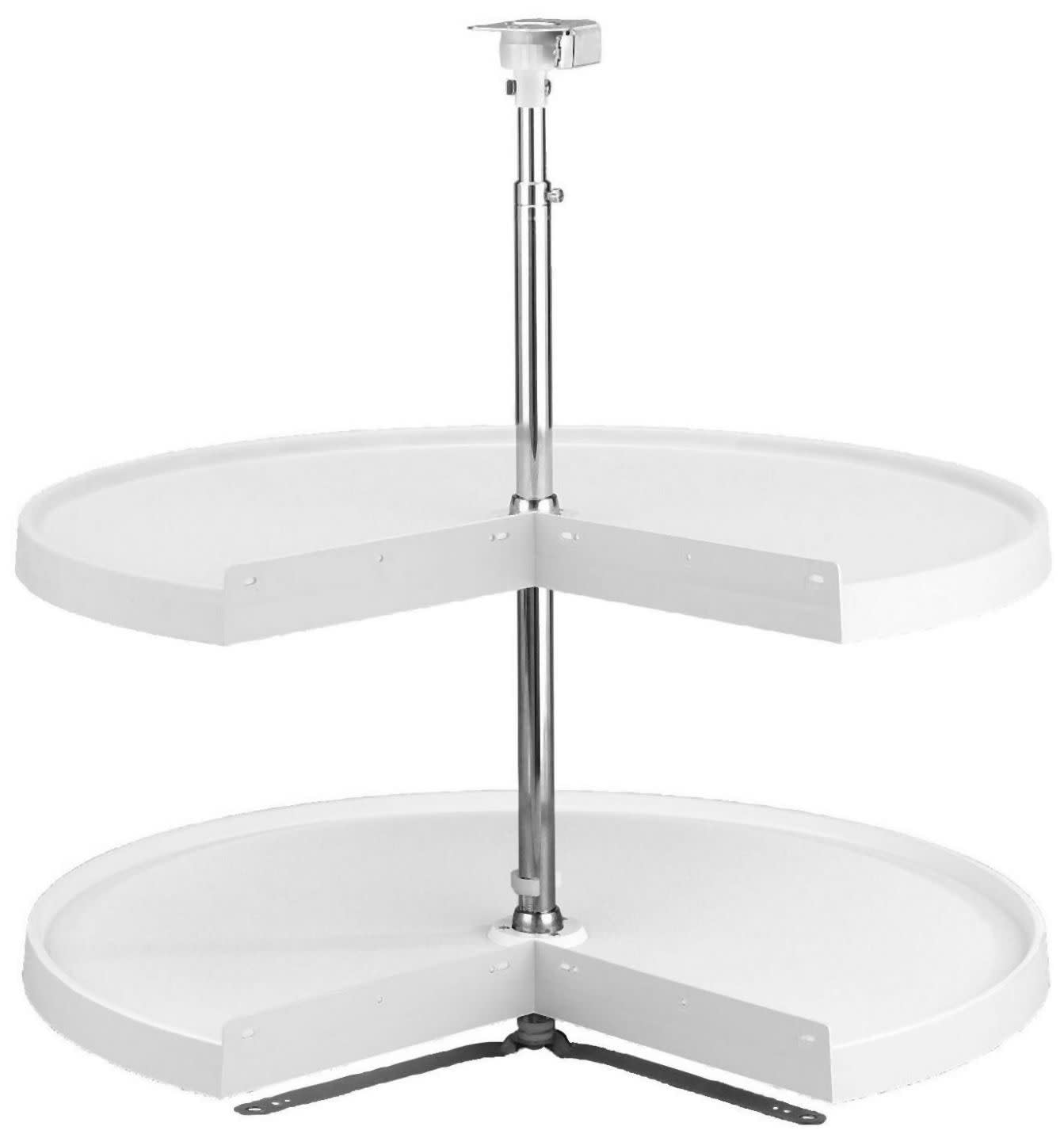 28in Pie Cut Polymer Lazy Susan Set White