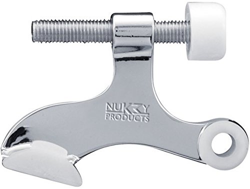 Nuk3y Hinge Pin Heavy Duty Adjustable Door Stop (6 Pack, Chrome)