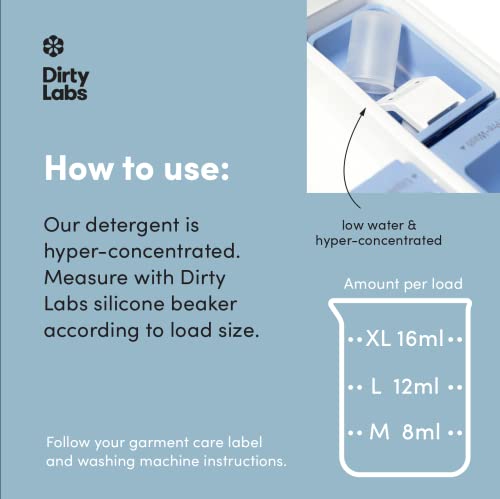 Dirty Labs | Murasaki Scent | Bio Enzyme Liquid Laundry Detergent | 32 Loads (8.6 fl oz) | Hyper-Concentrated | High Efficiency & Standard Washing | Nontoxic, Biodegradable | Stain & Odor Removal