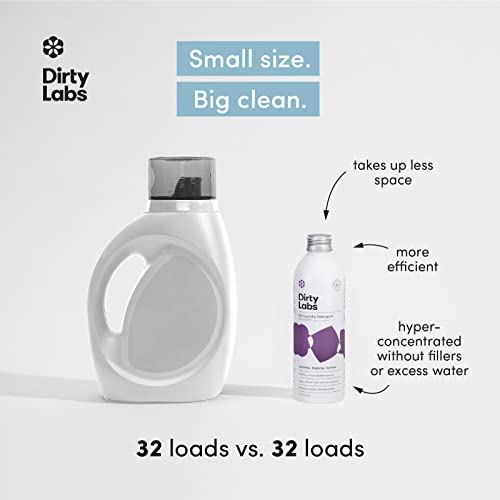 Dirty Labs | Murasaki Scent | Bio Enzyme Liquid Laundry Detergent | 32 Loads (8.6 fl oz) | Hyper-Concentrated | High Efficiency & Standard Washing | Nontoxic, Biodegradable | Stain & Odor Removal