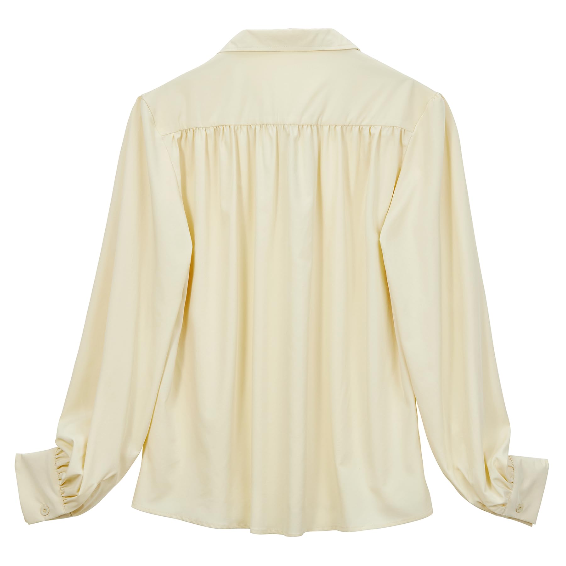 Zando Men's Renaissance Faire Costume - Long Sleeve Medieval Pirate Shirt - Beige, X-Large