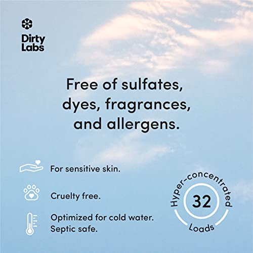 Dirty Labs | Murasaki Scent | Bio Enzyme Liquid Laundry Detergent | 32 Loads (8.6 fl oz) | Hyper-Concentrated | High Efficiency & Standard Washing | Nontoxic, Biodegradable | Stain & Odor Removal