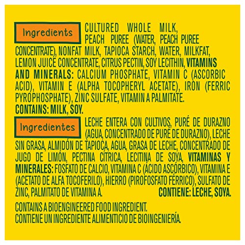 Nestle Nido Baby Food Pouches, Toddler, Yogurt, Peach Puree and Milk, 3.5 Oz (Pack of 12)