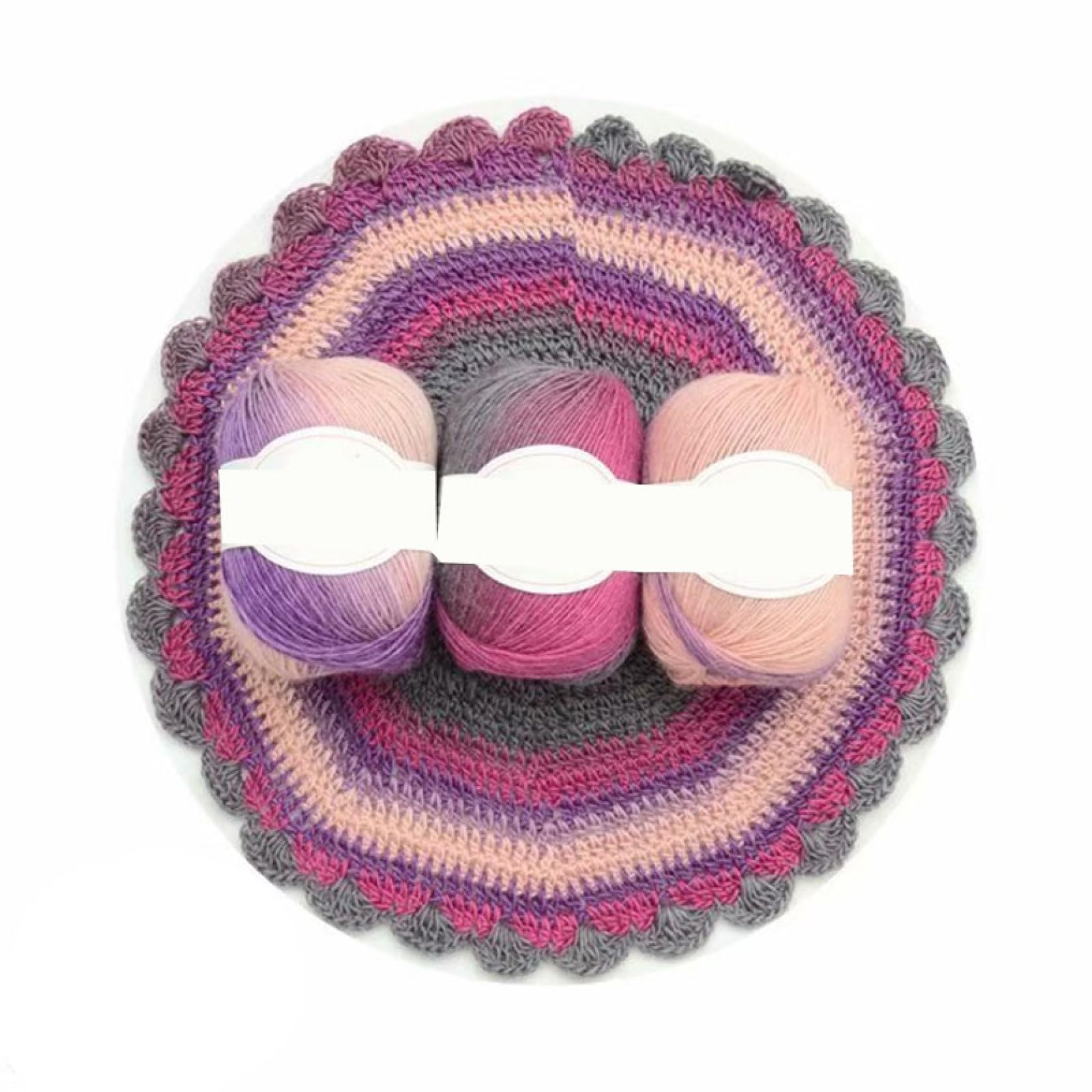 100g Spinning Dyed Rainbow Wool Yarn Thread Color Gradient Crocheted Shawl Hat Scarf Knitting Wool Jewelry Crocheting