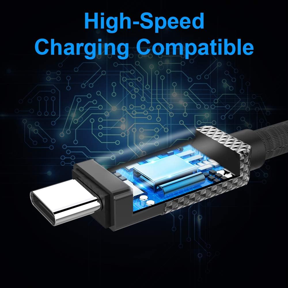 USB Type C Cable Phone Charger, 16FT/5M Type C Charging Cable with Braided Nylon for Samsung Galaxy S10 S9 S8 S20 Plus A51 A11, Note 10 9 8, PS5 Controller, USB C Charger