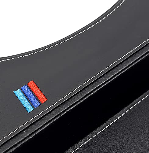OYADM Boutique Embroidery Storage Box Seat Gap Filler, Console Organizer, Car Pocket, Seat Catcher, Seat Crevice Storage Box(Black)