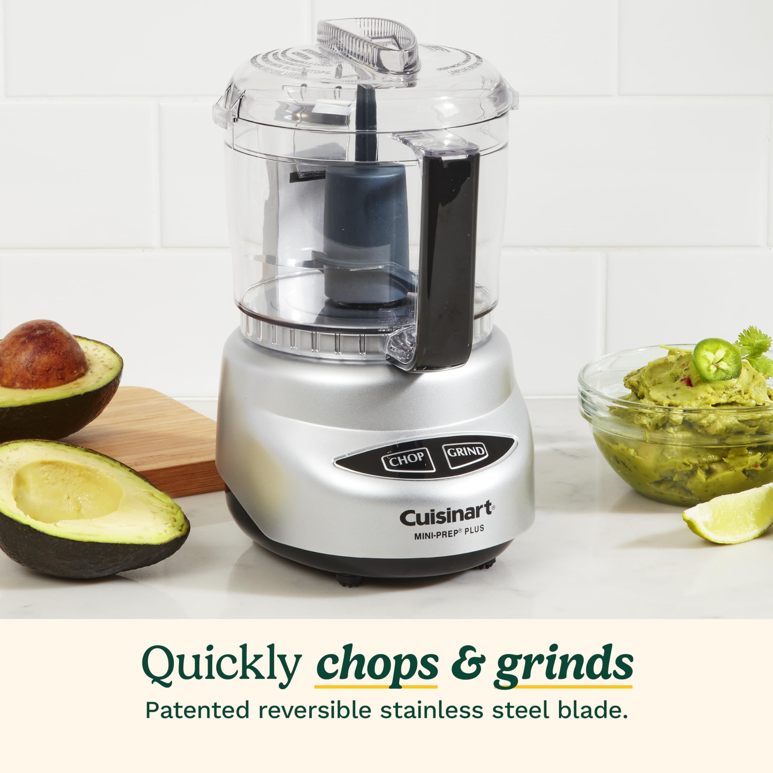 Cuisinart DLC-2ABC Mini-Prep Plus 24-Ounce Food-Processors, 3 Cup, Brushed Chrome and Nickel