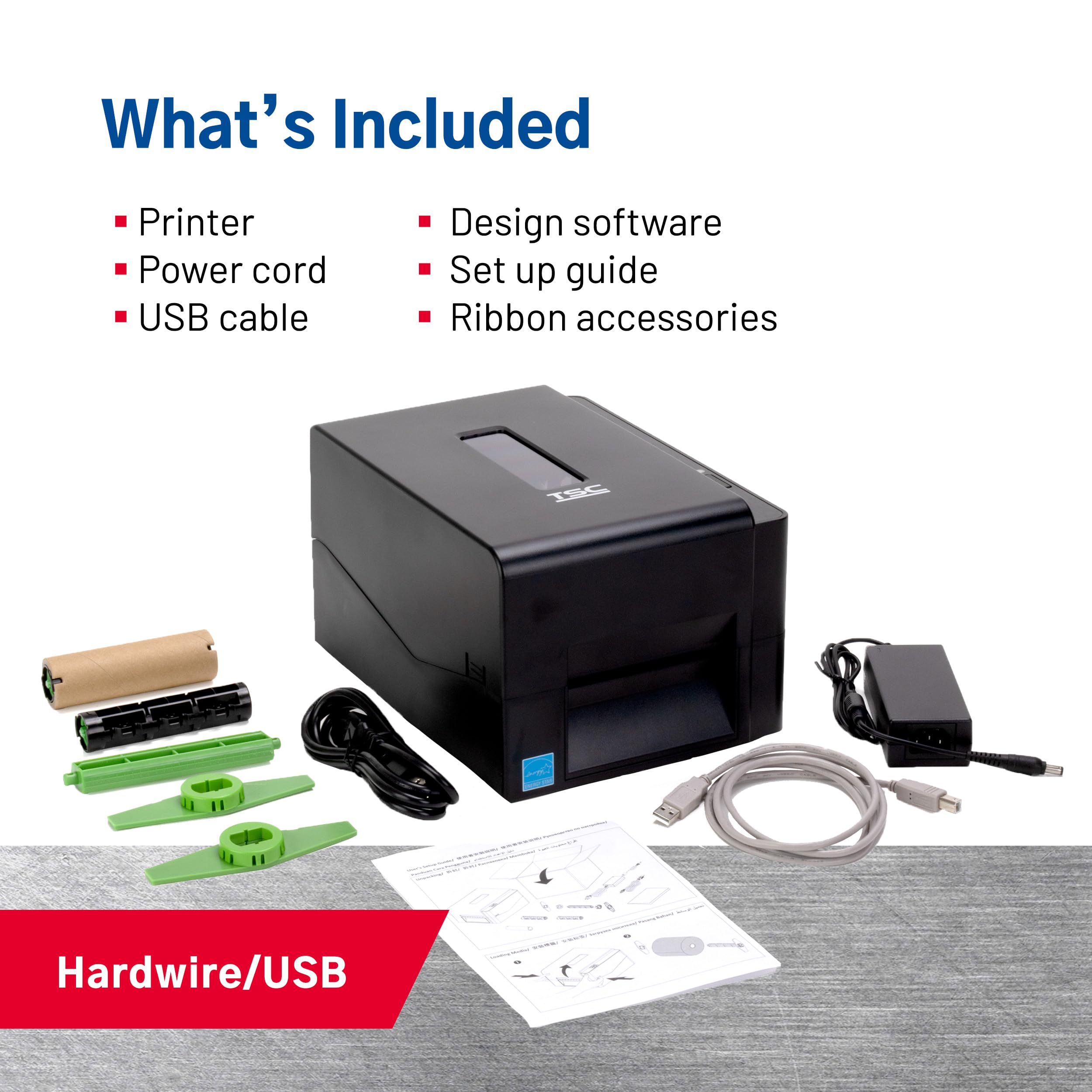 TSC - B01MUHDV6B TE200 Desktop Direct Thermal Barcode Printer - 4.25", 203 dpi