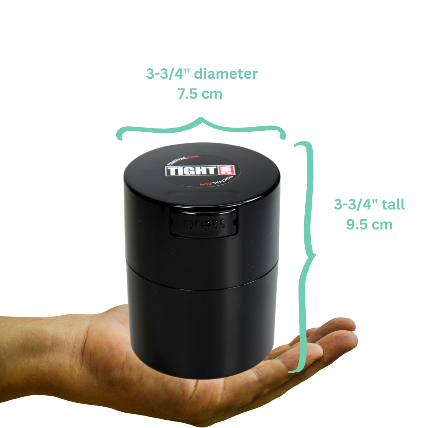 Tightpac America, Inc. Vacuum Sealed Container airtight, 29-Liter/9-Fluid Ounce, Solid Black