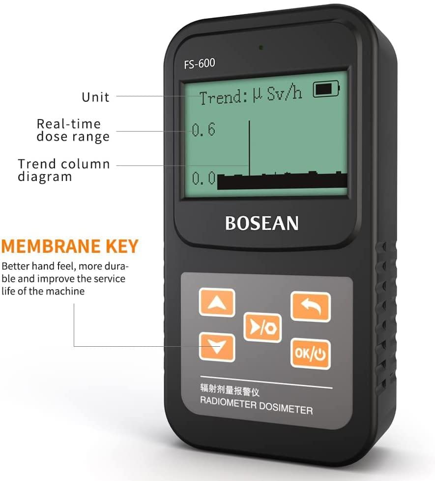 HPDONM Handheld Portable Nuclear Radiation Detector, 2022 New Radiation Dose Alarm Counter, Marble Radioactive Monitor Digital Meter High Sensitivity Accuracy Large Screen