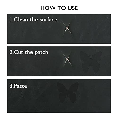 STMGOO Leather Repair Patch, Self-Adhesive Leather Repair Tape Kit for Couches Furniture Drivers Seat Sofas Car Seats Black 4x79inch
