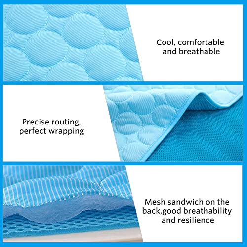 Dog Self Cooling Mat Pet,Breathable Summer Cooling Pads,WashableIce Silk Sleep Mat,Pet Cooling Blanket Sleeping Kennel Mat Pad Non-Toxic Sleep Bed Mat for Large Dogs Cats Animal Chilly Pad