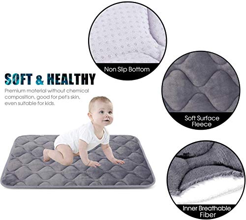 Hero Dog Bed Large Crate Pad Mat Soft Washable 42 inch Kennel Pad Pet Beds Non Slip Cat Dog Mattress