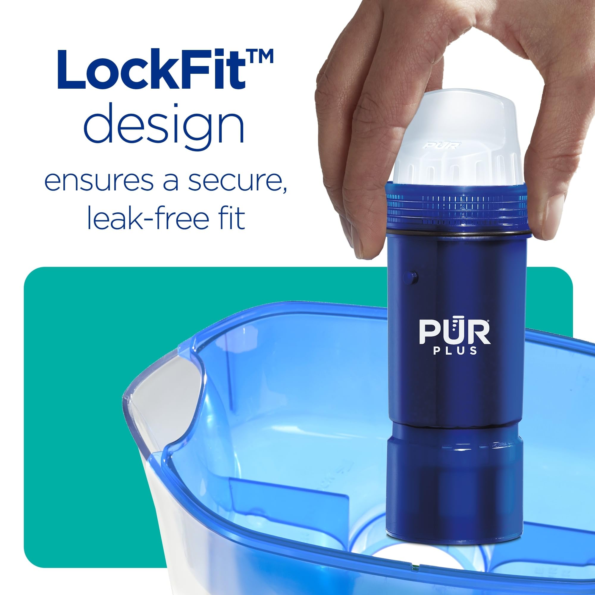 PUR PLUS Water Pitcher Replacement Filter with Lead Reduction (3 Pack), Blue – Compatible with all PUR Pitcher and Dispenser Filtration Systems