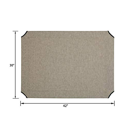 Veehoo Cooling Elevated Dog Bed Replacement Cover, Washable & Breathable Pet Cot Bed Mat, Large, Beige Coffee