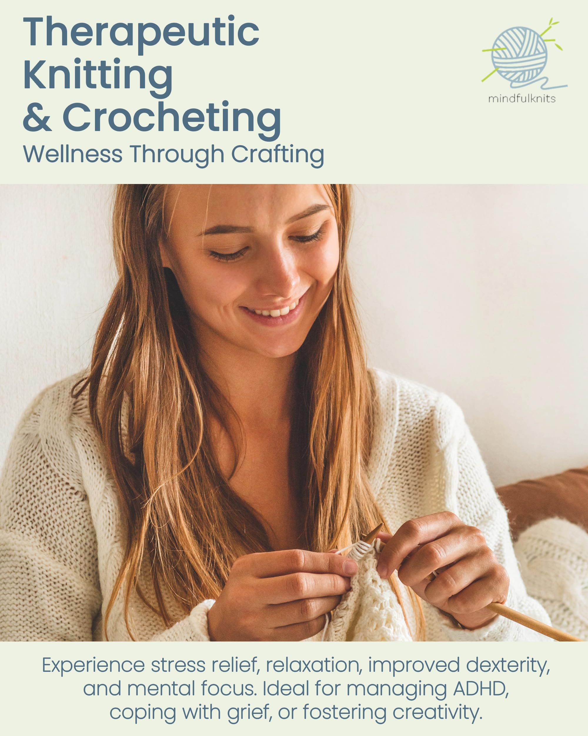 mindfulknits Premium Straight Single Pointed Beech Wood Knitting Needles – Size US 13, 9mm – 35cm Length – Knitting Supplies for Relaxation & Stress Relief (US 13, 9mm)