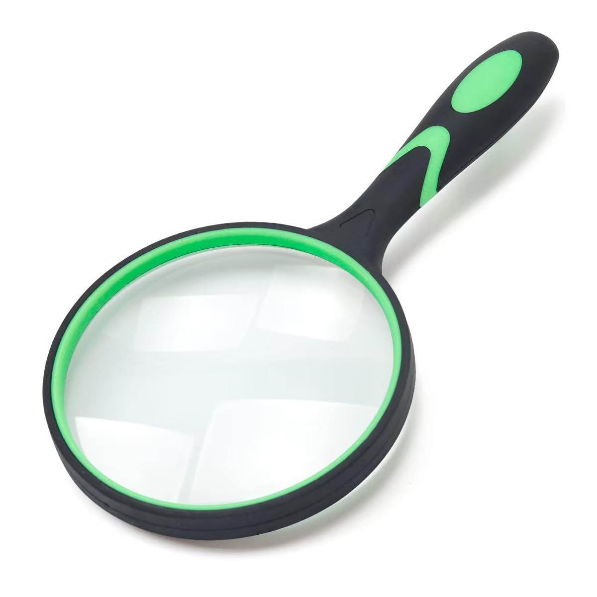 Large Magnifying Glass 10X Handheld Reading Magnifier for Seniors & Kids - 100MM 4INCHES Real Glass Magnifying Lens for Book Newspaper Reading, Insect and Hobby Observation, Classroom Science (GREEN)