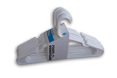 Room Essentials Plastic Adult Hangers - White - 18-Count
