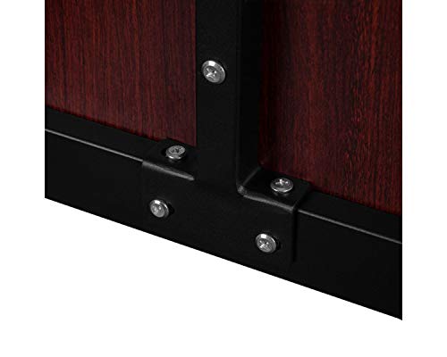 Flash Furniture Modern Commercial Grade Desk Industrial Style Computer Desk Sturdy Home Office Desk - 55" Length (Mahogany)