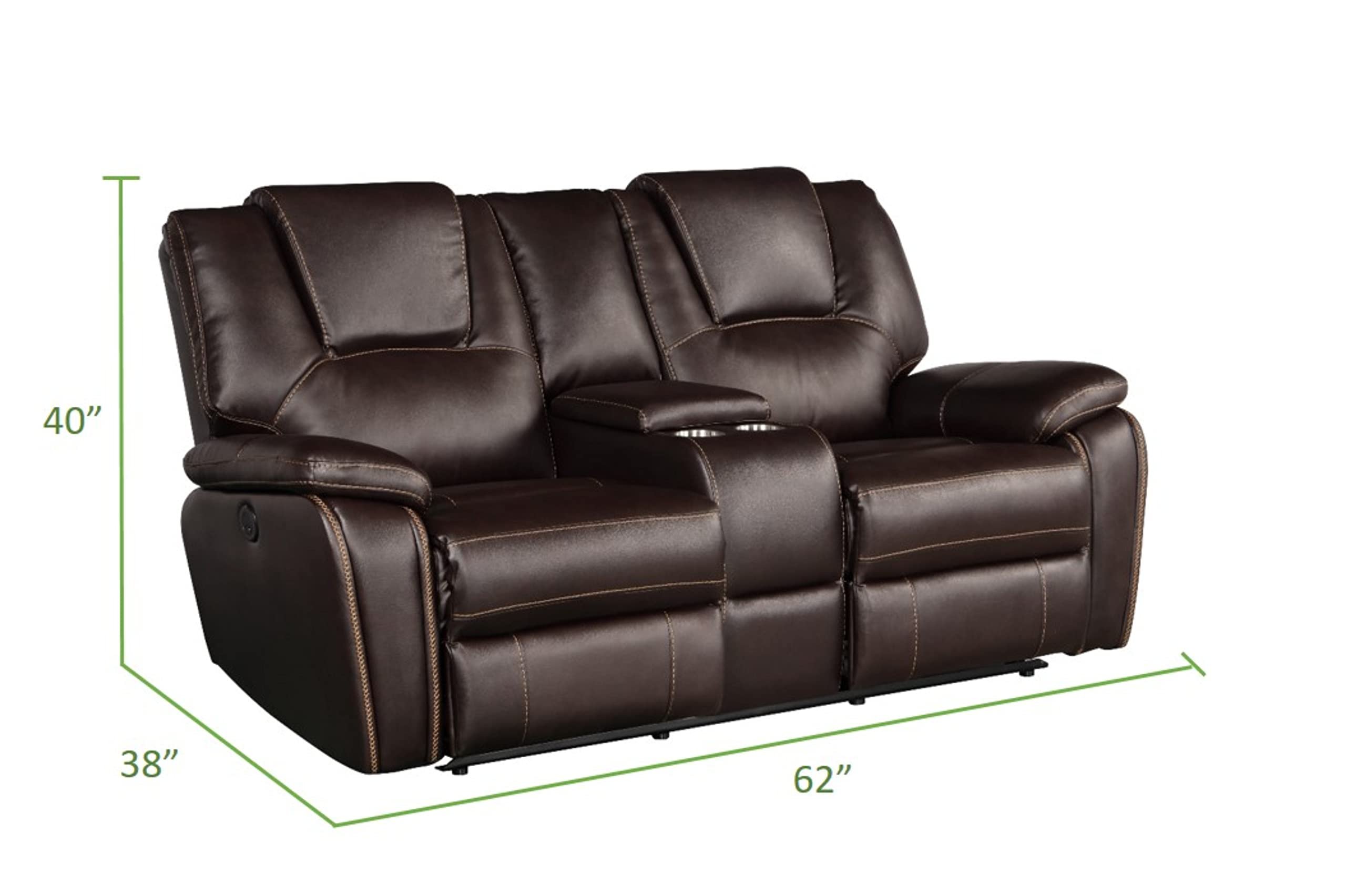 WOUND 3 Pieces Sets Recliner Sofa Bonded Leather Lounge Chair Loveseat Reclining Couch