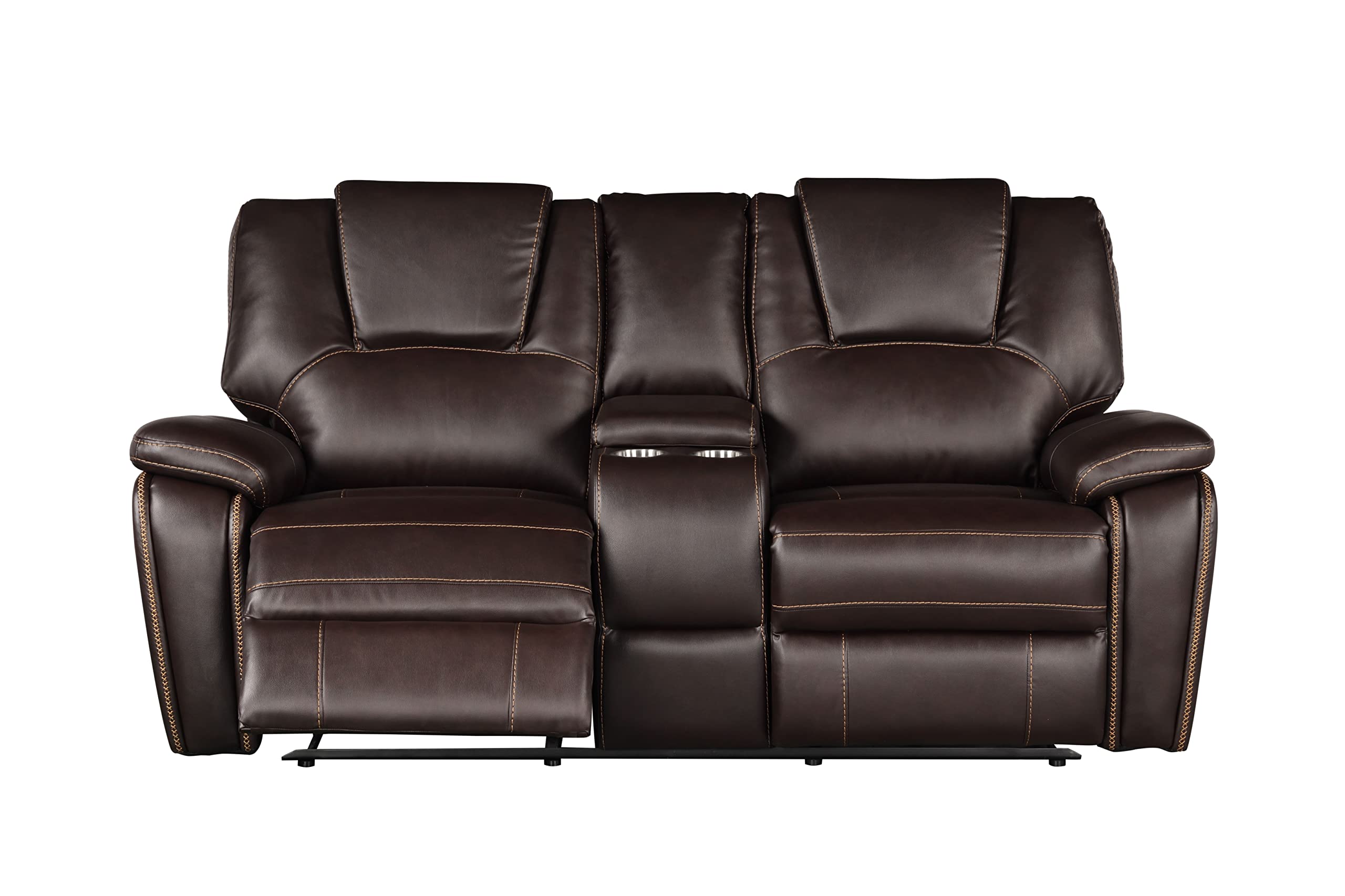 WOUND 3 Pieces Sets Recliner Sofa Bonded Leather Lounge Chair Loveseat Reclining Couch