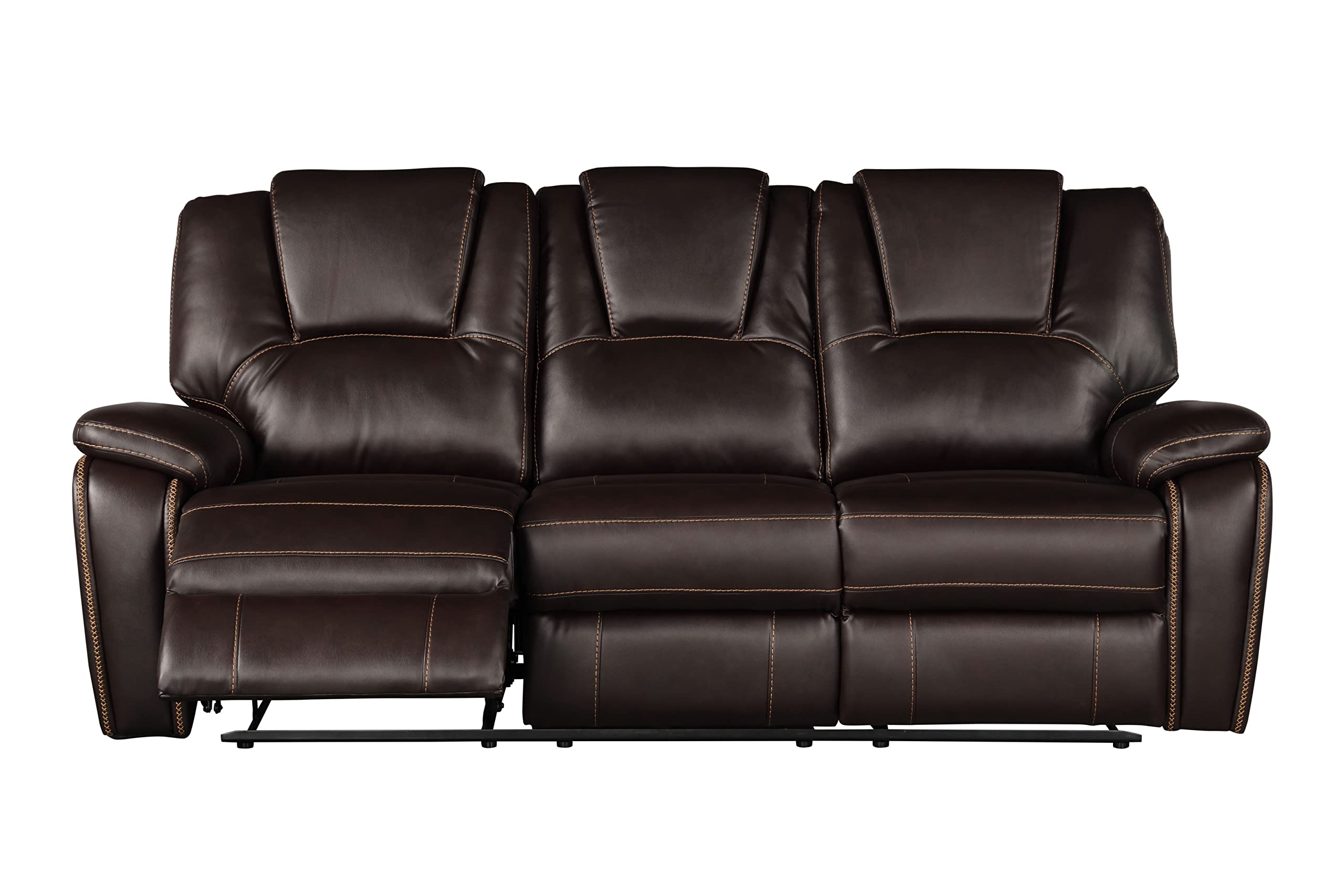 WOUND 3 Pieces Sets Recliner Sofa Bonded Leather Lounge Chair Loveseat Reclining Couch