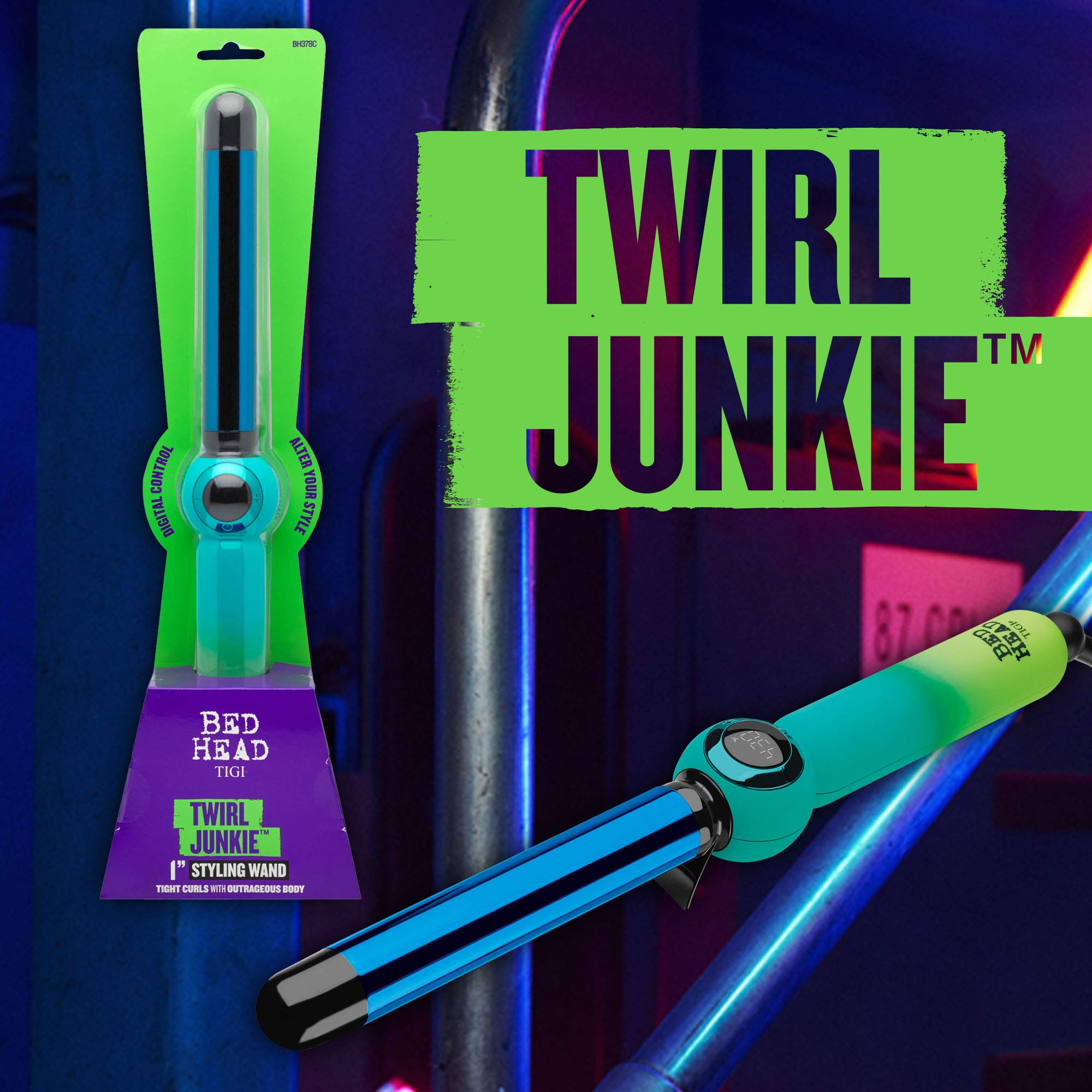 Bed Head Twirl Junkie Digital Curling Wand | Tight Curls and Waves, (1 in)