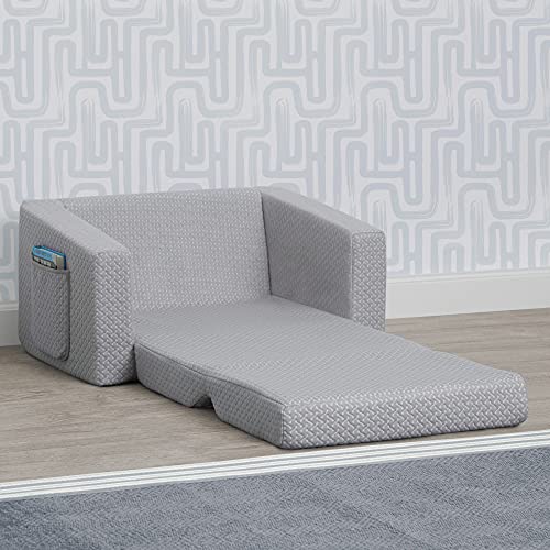 Delta Children Serta Cozee Flip Out Memory Foam Chair, Grey