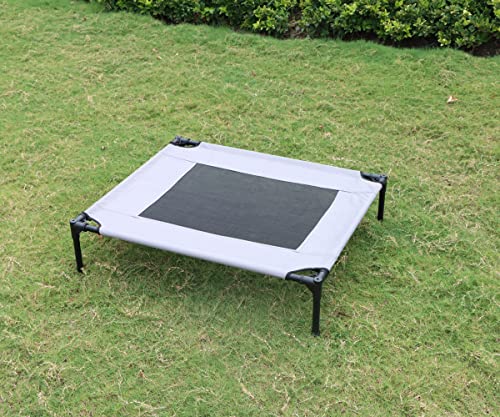 VANFOND Elevated Dog Bed with Canopy , Raised Mesh Canopy Pet Cot for Small/Medium Dogs Outdoor Camping or Beach