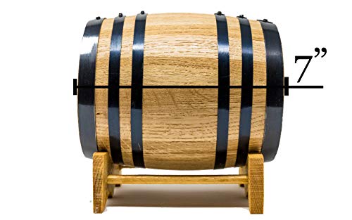 Engraved 2 Liter Charred American White Oak Aging Barrel (Skull Cross Bones)