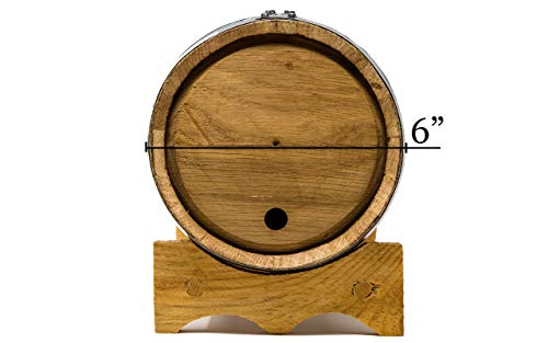 Engraved 2 Liter Charred American White Oak Aging Barrel (Skull Cross Bones)