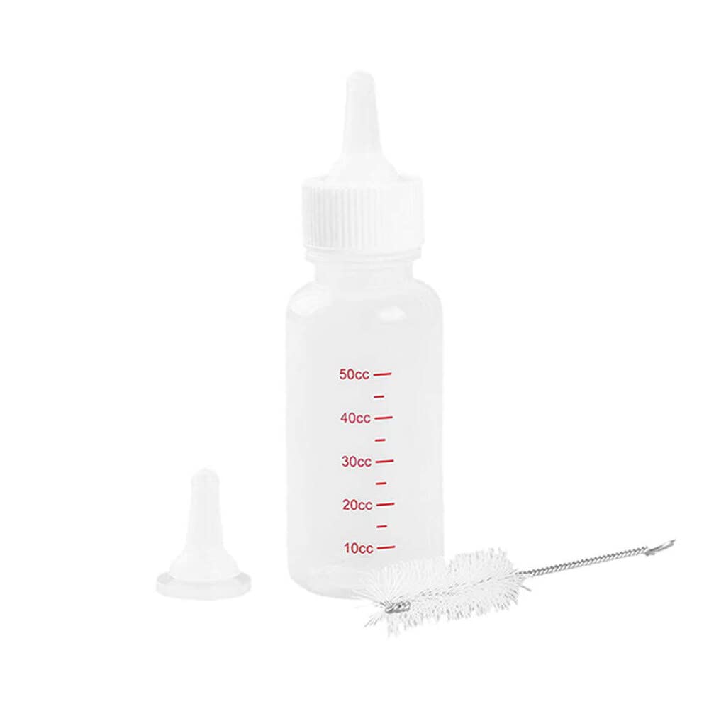PULABO 50Ml Water Puppy Kitten Dog Cat Baby Feeding Cleaning Brush Pet Milk Bottle Nipple Pacifier Water Nursing Pet Supplies Convenient
