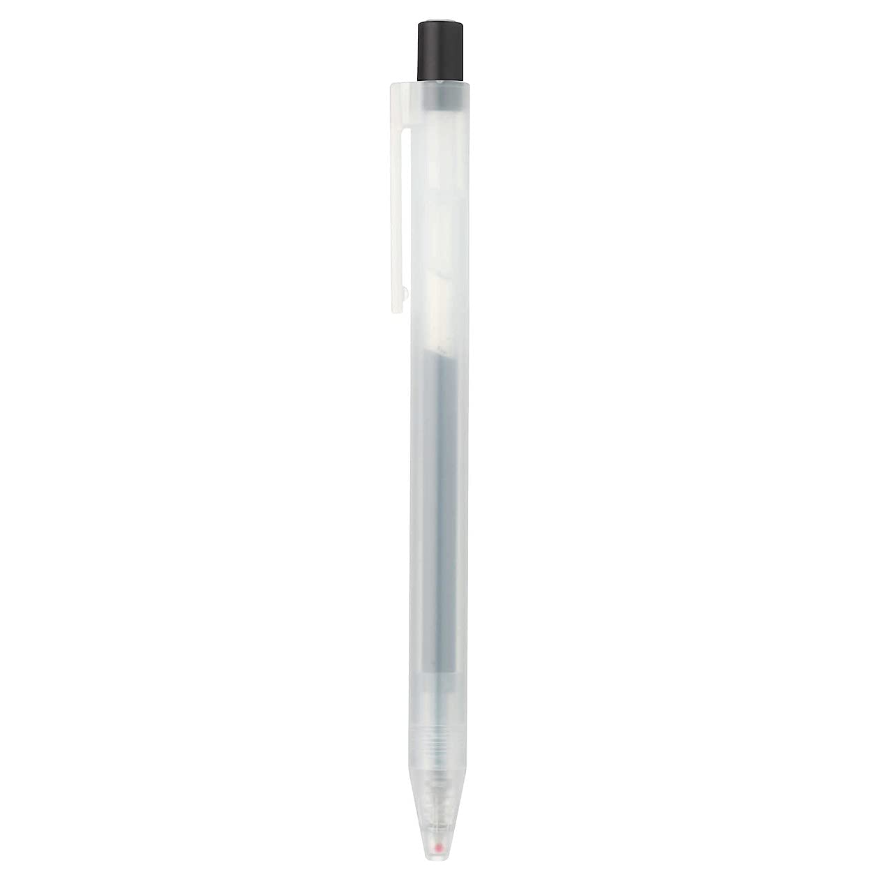 MUJI Smooth Gel Ink Ballpoint Pen Knock Type 10-Pieces Set, 0.5 mm Nib Size, Black
