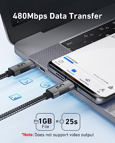 uni 100W USB C to USB C Cable 15ft, USBC to USBC Cable PD Fast Charging Cable, USB C Charger Cable (5A 20V) Compatible with Samsung Galaxy S24, iPhone15/Pro/Plus/ProMax, MacBook Air/Pro, iPad Pro