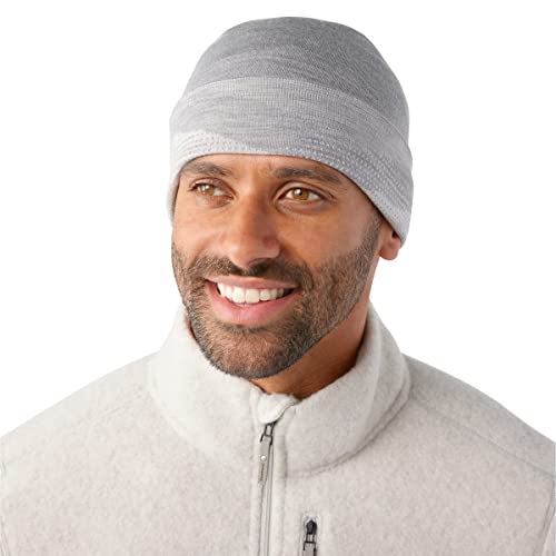 Smartwool Thermal Merino Wool Reversible Cuffed Beanie for Men and Women, Light Gray Mountain Scape, One Size