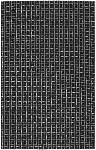 SAFAVIEH South Hampton Collection 4' x 6' Black SHA241B Handmade Flatweave Grid Area Rug
