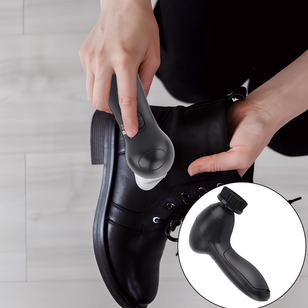 Electric Shoes Polishers, Shoe Cleaner Brush Buffer Kit Dust Portable Shiner Care Polisher Cleaning Brushes Mini Wireless Clean Machine Device Leather Polish Belts Sneakers Bags Sofa Home Car Seat