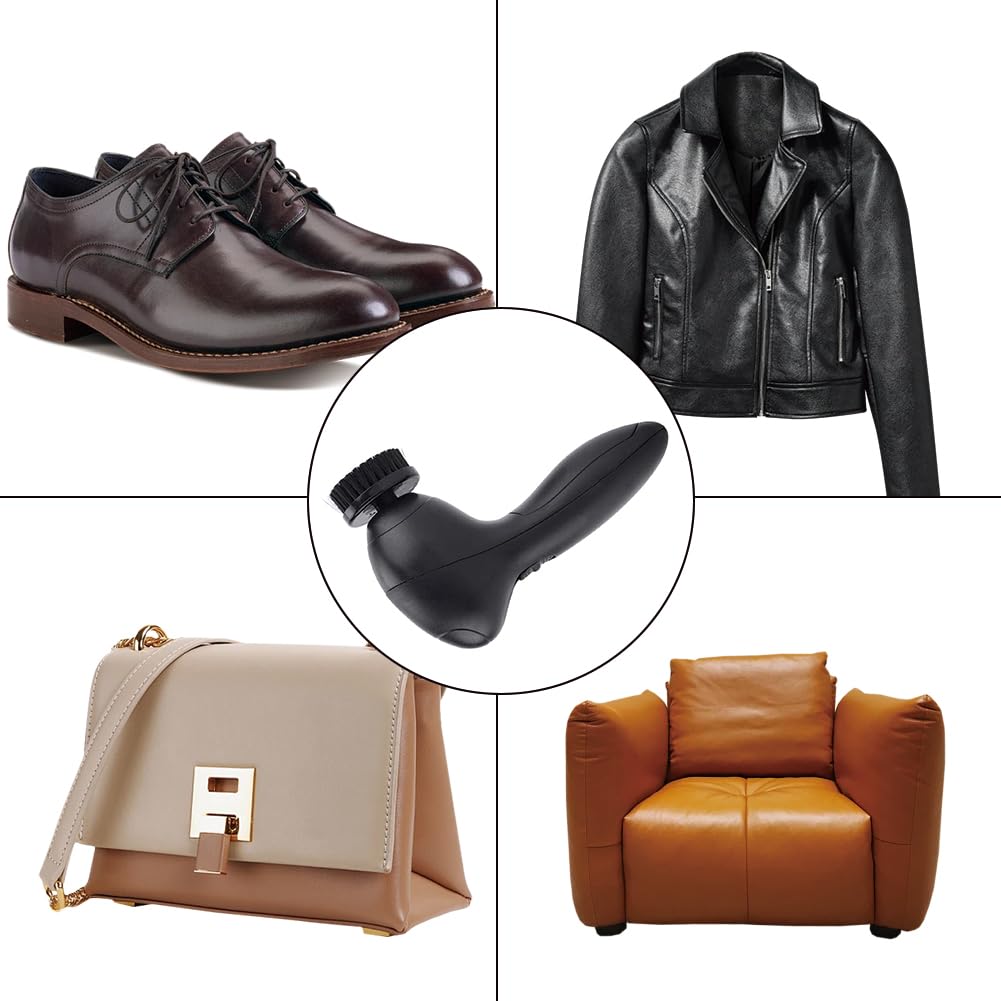Electric Shoes Polishers, Shoe Cleaner Brush Buffer Kit Dust Portable Shiner Care Polisher Cleaning Brushes Mini Wireless Clean Machine Device Leather Polish Belts Sneakers Bags Sofa Home Car Seat