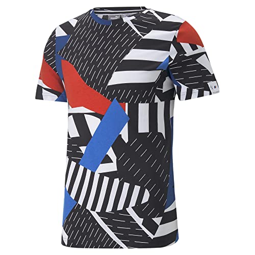 PUMA Men's Standard BMW M Motorsport All Over Print Tee, White-m Color AOP, Medium