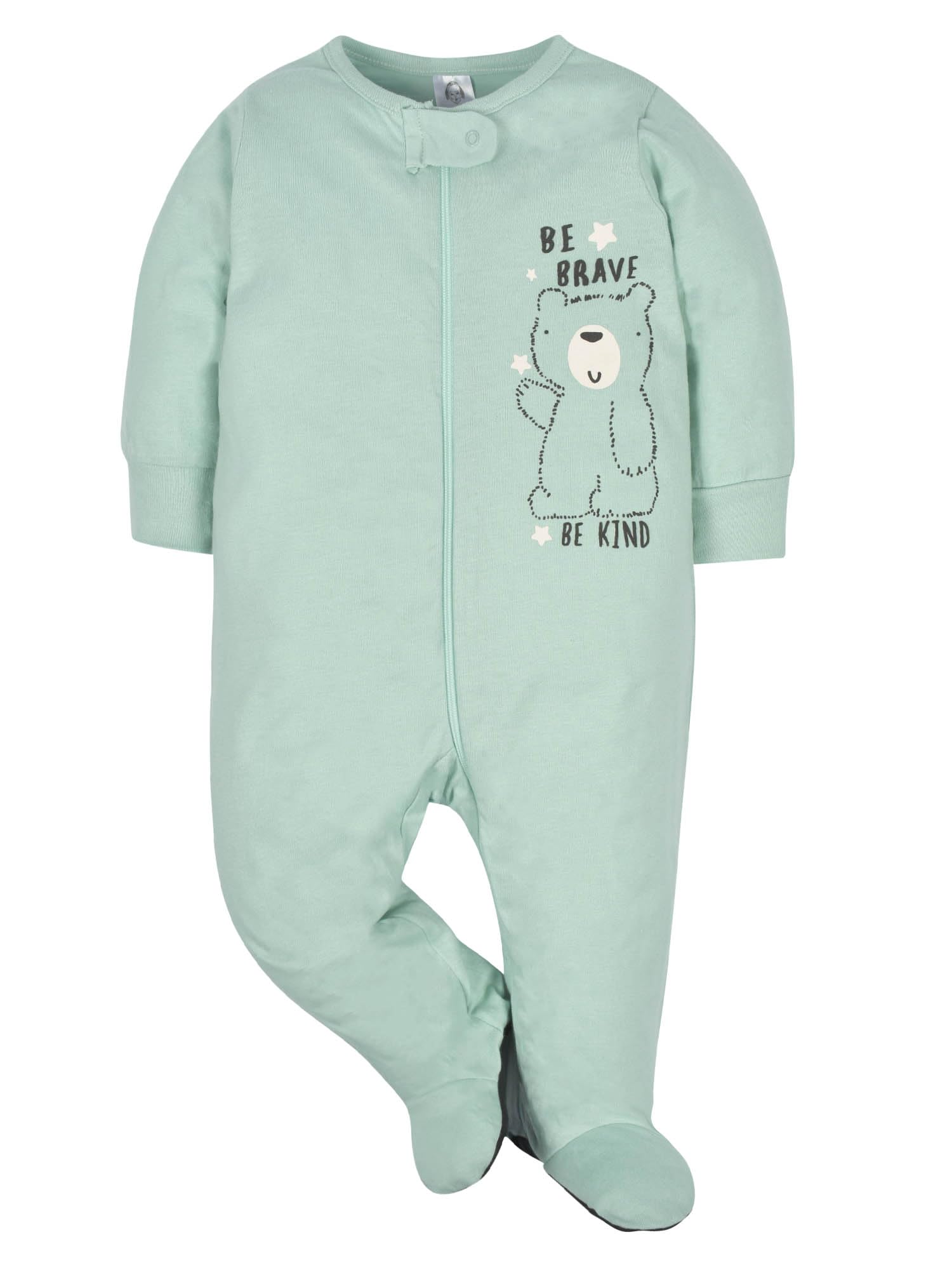 Gerber Baby Boys' 4 Pack Sleep 'N Play Footie, Bear, 3-6 Months