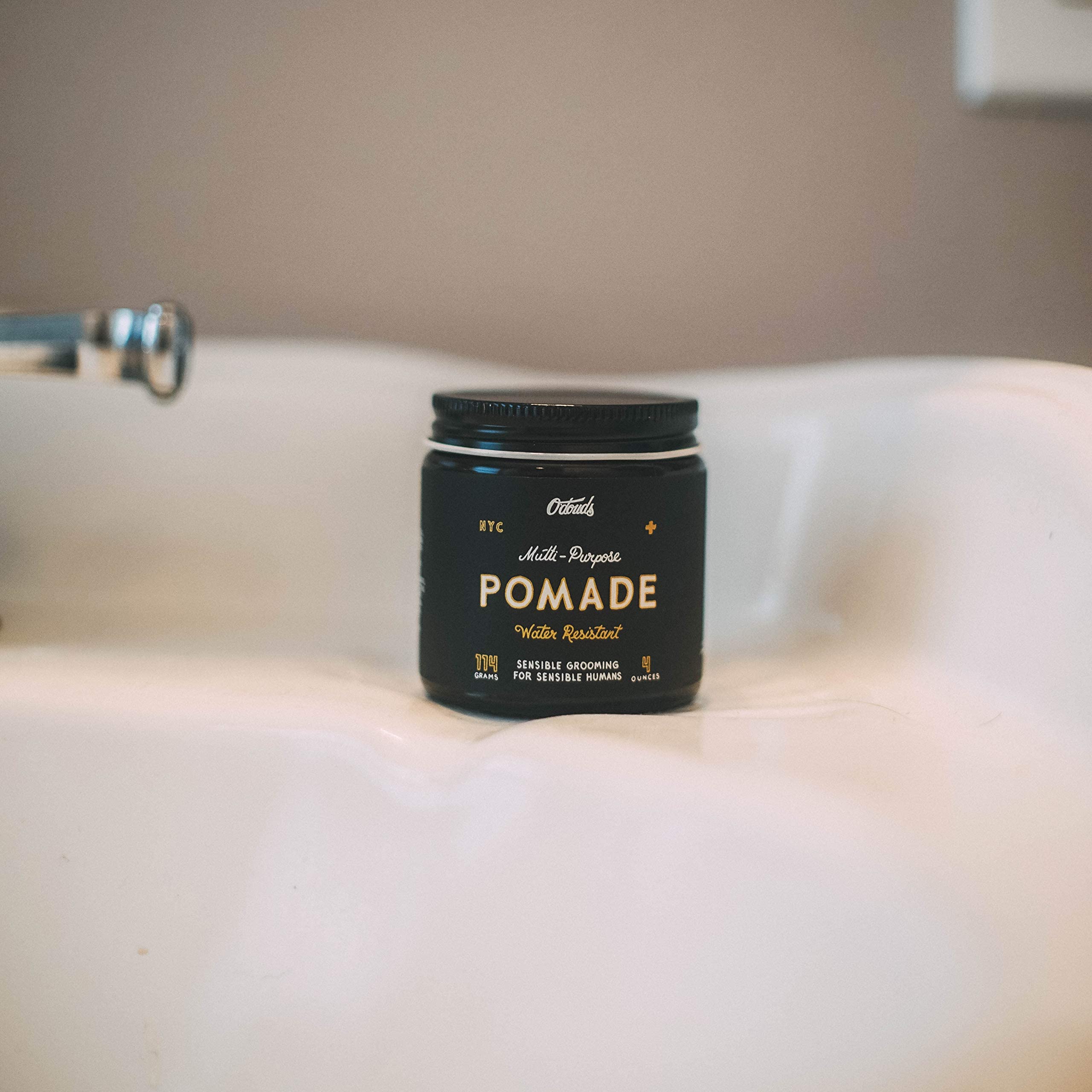 O'Douds Multi-Purpose Pomade - Water-Resistant Styling Pomade for Men - Natural, Plant-Based Ingredients - Firm hold with Medium to High Shine - Cedarwood & Orange Scent (4oz)