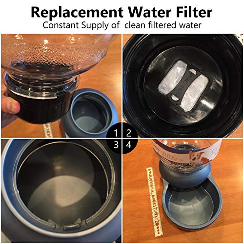 MyfatBOSS Dog Water Filter Replacement, Dog Water Bowl Filter, Pet Water Filter Compatible with Petmate Replendish Mason Automatic Gravity Waterer Bowls for Cats and Dogs, 6 Pack