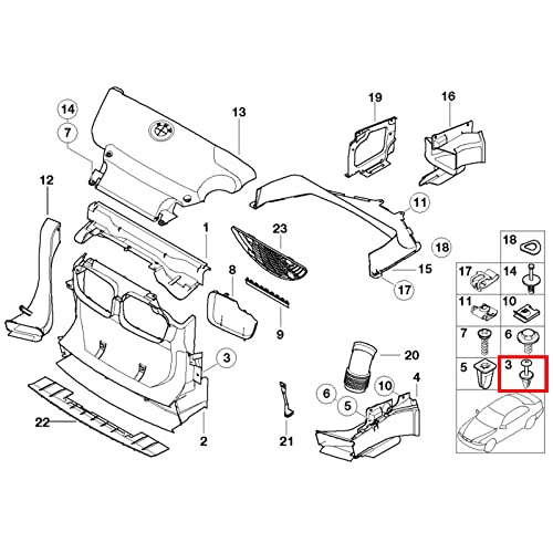 OAUTOO 30PCS 6.3mm Hole Bumper Trim Push-Type Retainer Clip for 51-11-8-174-185 51118174185 BMW 1995 - On